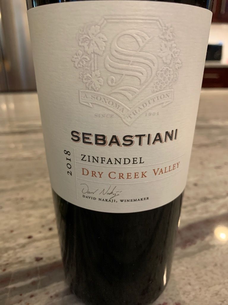2019 Sebastiani Vineyards & Winery Zinfandel Dry Creek Valley, USA ...