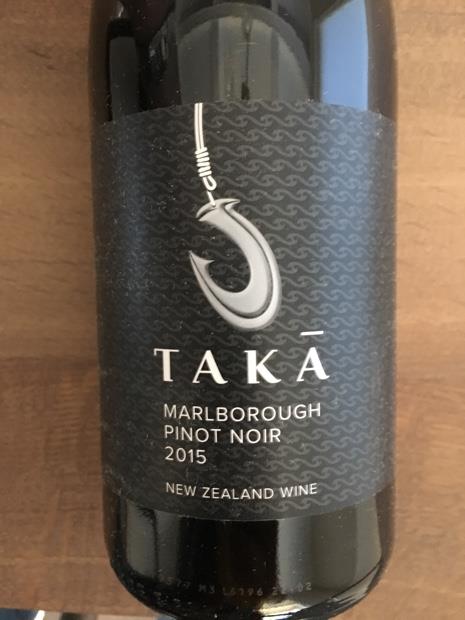 2015 Taká Pinot Noir, New Zealand, South Island, Marlborough, Wairau ...
