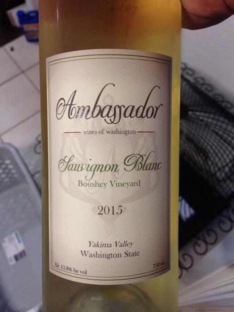 2015 Ambassador Wines Sauvignon Blanc, USA, Washington, Columbia Valley ...