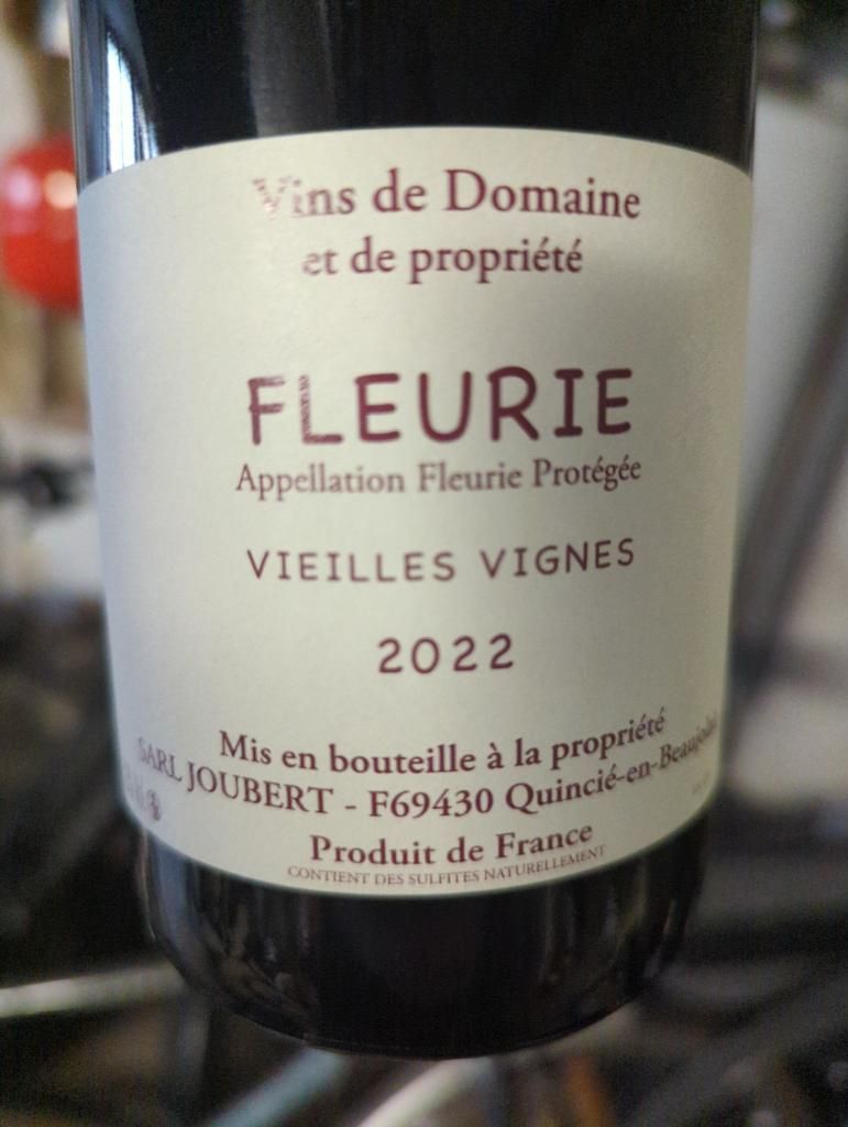 2022 Domaine Joubert Fleurie Vieilles Vignes, France, Burgundy ...