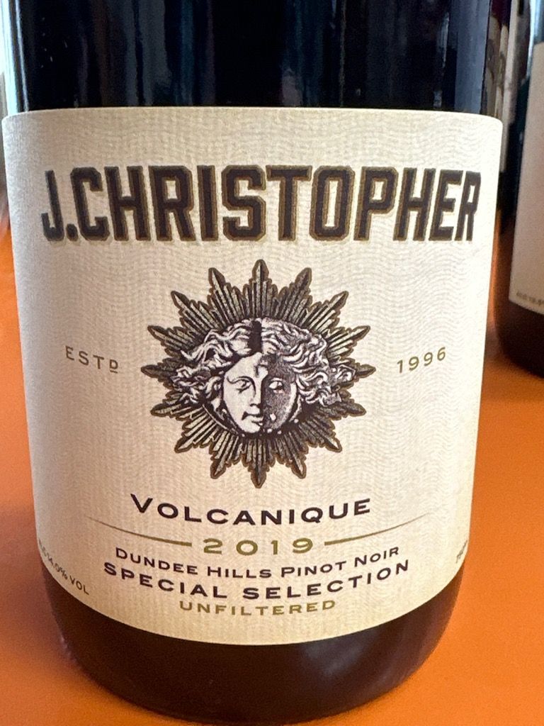 2019 J. Christopher Pinot Noir Volcanique, USA, Oregon, Willamette ...
