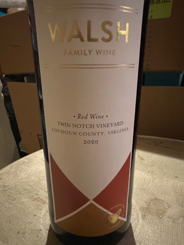 2020 Walsh Family Wine Red Blend Twin Notch, USA, Virginia, Northern ...