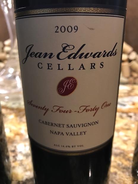 2009 Jean Edwards Cellars Cabernet Sauvignon Seventy Four - Forty One ...