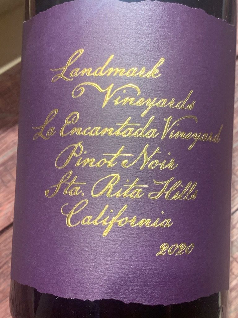 2020 Landmark Pinot Noir La Encantada Vineyard, USA, California ...