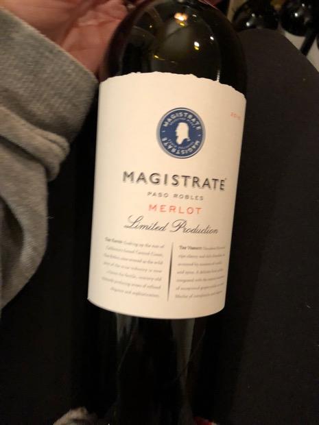 2017 Magistrate Vineyards Merlot Limited Production, USA, California ...