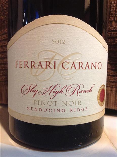 2012 Ferrari-Carano Pinot Noir Sky High Ranch, USA, California, North ...