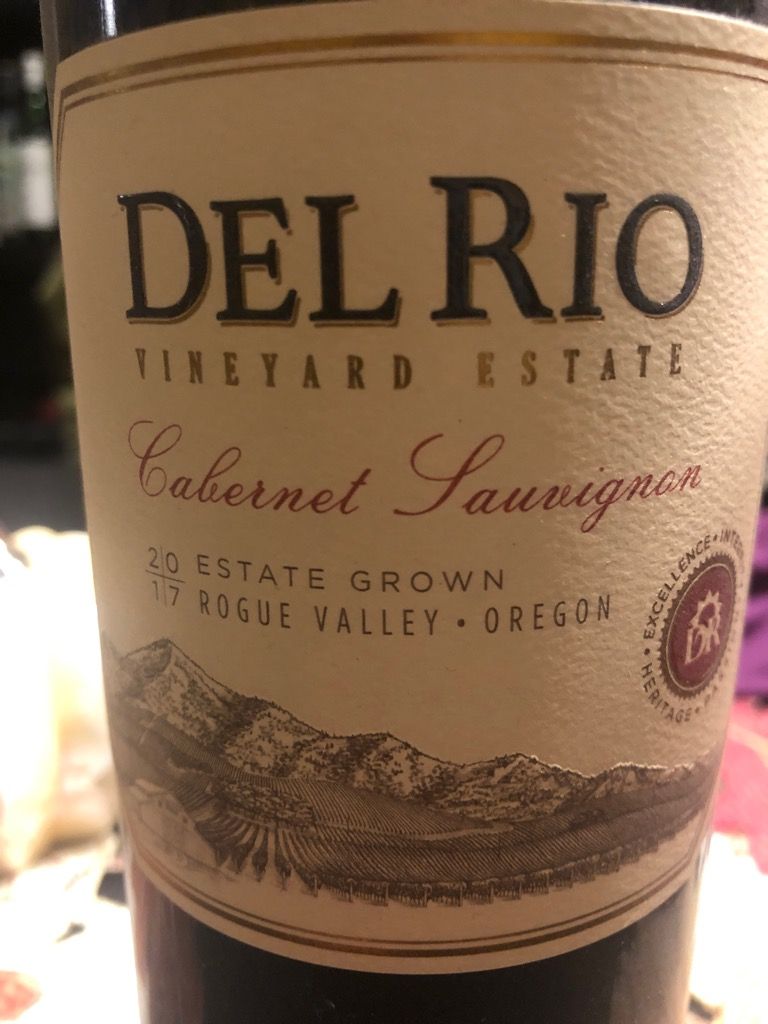 2017 Del Rio Vineyards Cabernet Sauvignon, USA, Oregon, Southern Oregon ...