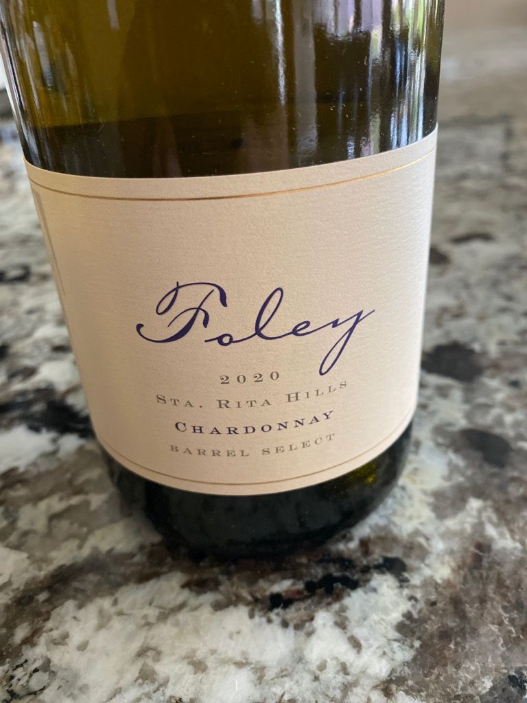 2020 Foley Estates Chardonnay Barrel Select Sta. Rita Hills, USA ...