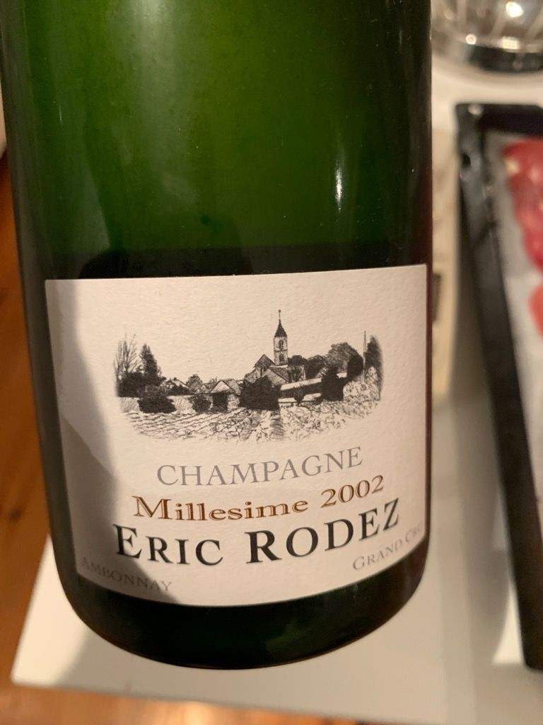 2002 Eric Rodez Champagne Grand Cru Brut Millésimé, France, Champagne ...