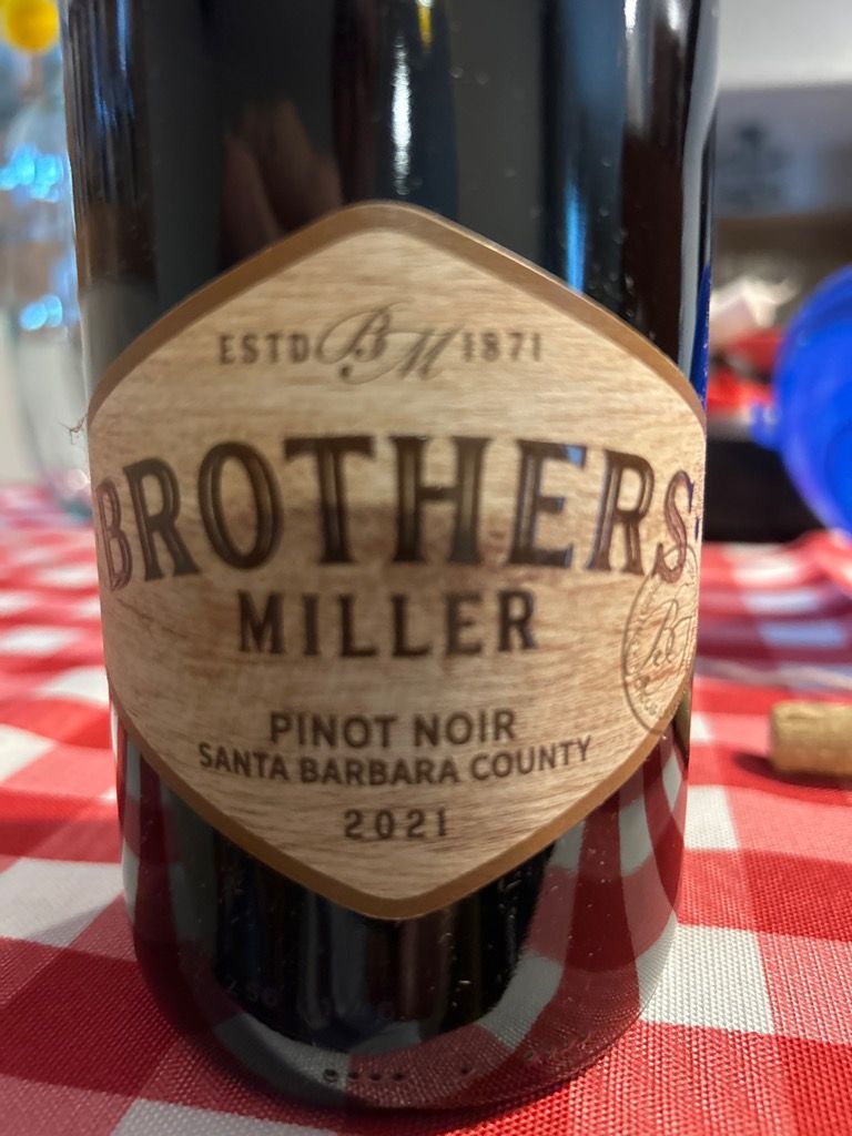 2021 Brothers Miller Pinot Noir, USA, California, Central Coast, Santa ...