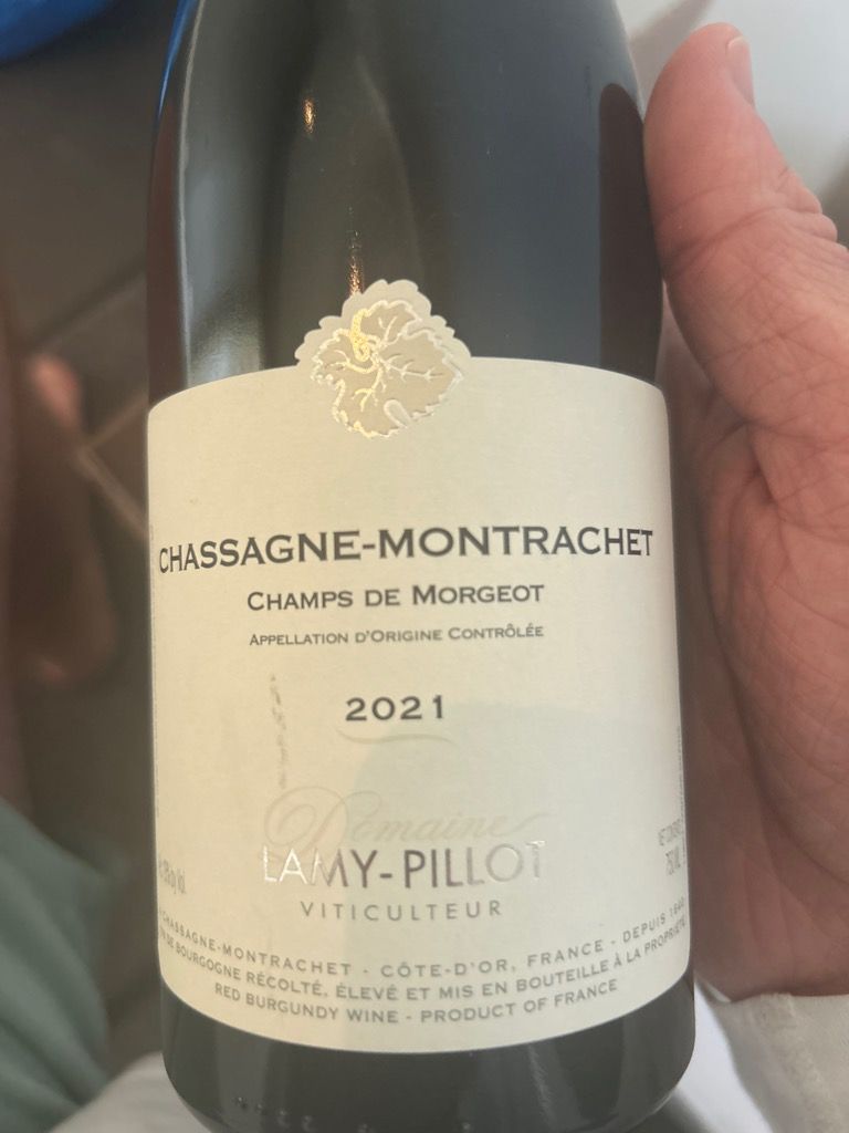 2022 Domaine Lamy-Pillot Chassagne-Montrachet Champs de Morgeot Rouge ...