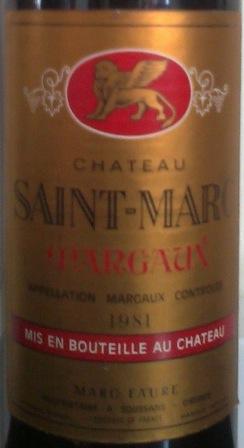 1976 Château Saint-Marc Margaux, France, Bordeaux, Médoc, Margaux ...