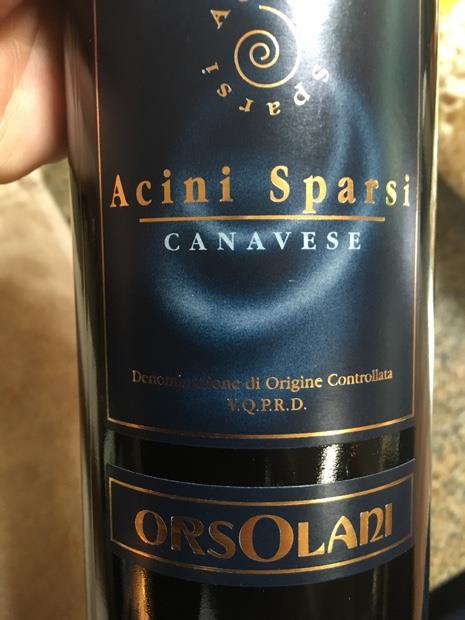 2008 Orsolani Canavese Acini Sparsi, Italy, Piedmont, Northern Piedmont ...