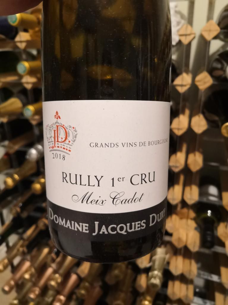 2019 Domaine Jacques Dury Rully 1er Cru Le Meix Cadot Blanc, France ...