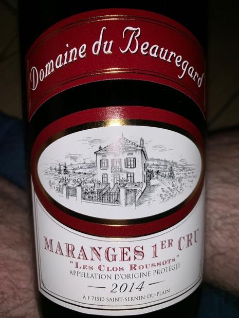 2015 Domaine du Beauregard Maranges 1er Cru Les Clos Roussots, France ...