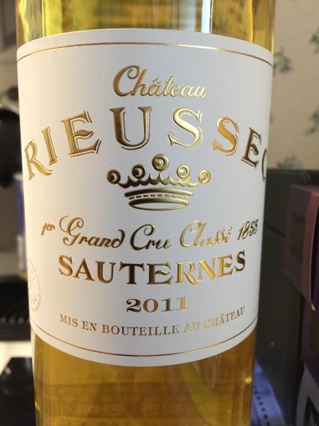 2011 Château Rieussec, France, Bordeaux, Sauternais, Sauternes - CellarTracker