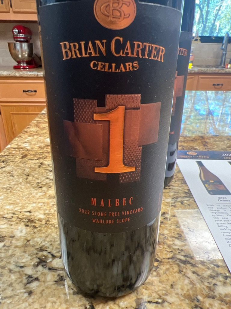 2022 Brian Carter Cellars Malbec One Stone Tree Vineyard, USA ...
