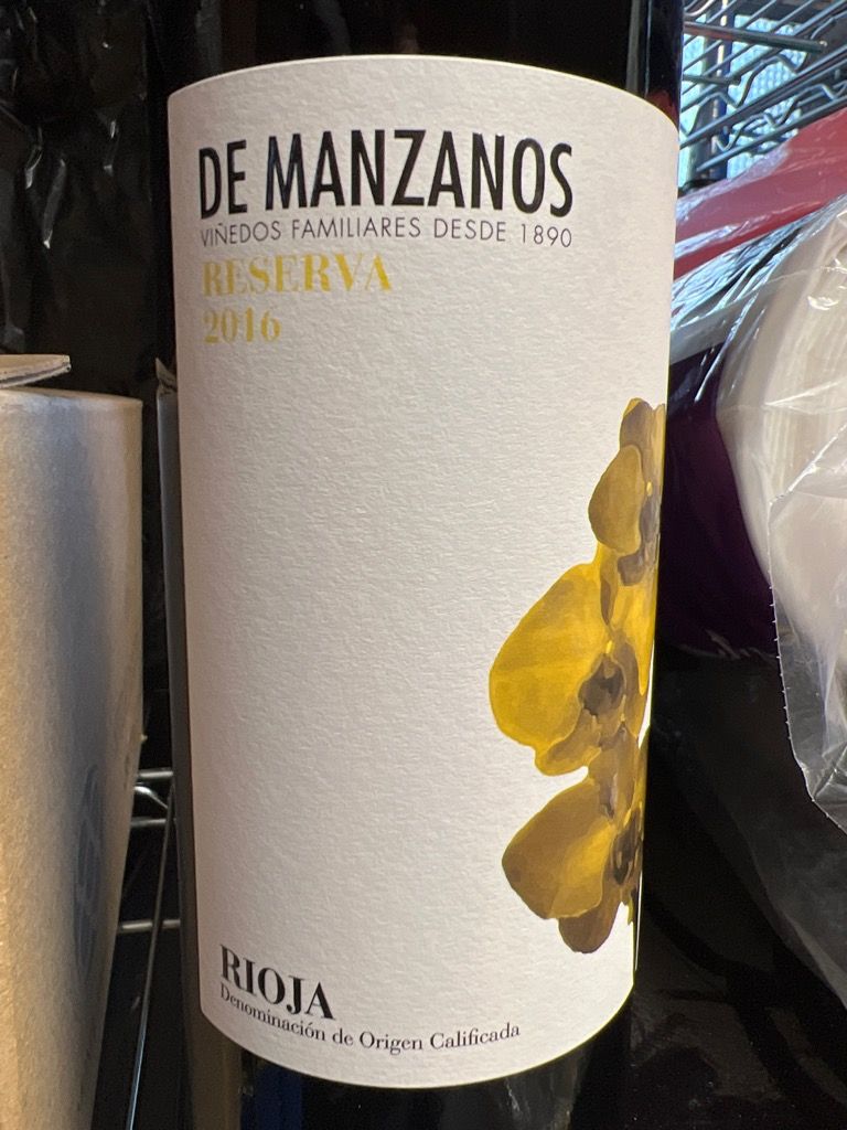2015 Dinastía Manzanos Rioja Reserva, Spain, La Rioja, Rioja ...
