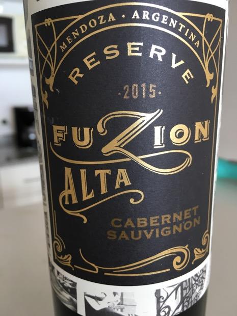 2015 Familia Zuccardi Cabernet Sauvignon Fuzion Alta Reserva, Argentina ...