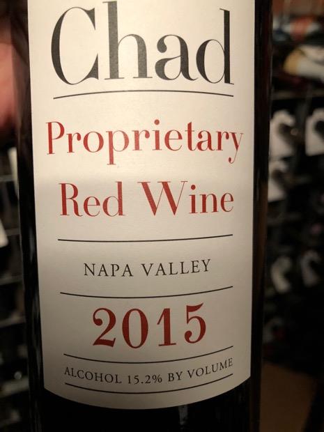 2015 Chad Proprietary Red Blend, USA, California, Napa Valley ...