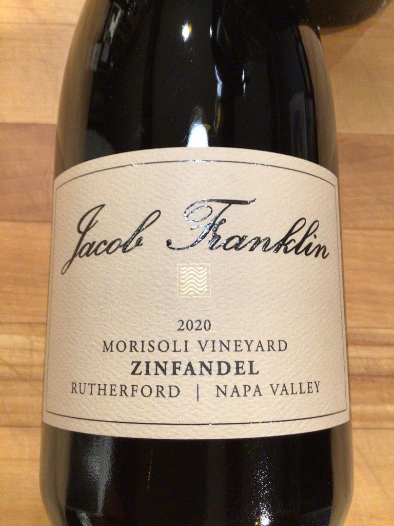2020 Jacob Franklin Zinfandel Morisoli, USA, California, Napa Valley ...