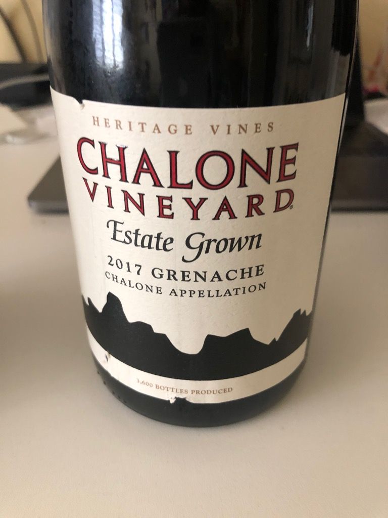 2018 Chalone Vineyard Grenache, USA, California, Central Coast, Chalone ...