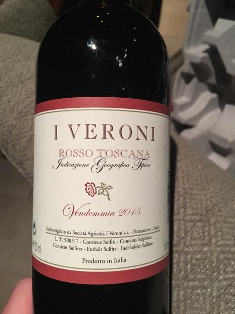 2015 I Veroni Rosso di Toscana Toscana IGT, Italy, Tuscany, Toscana IGT ...
