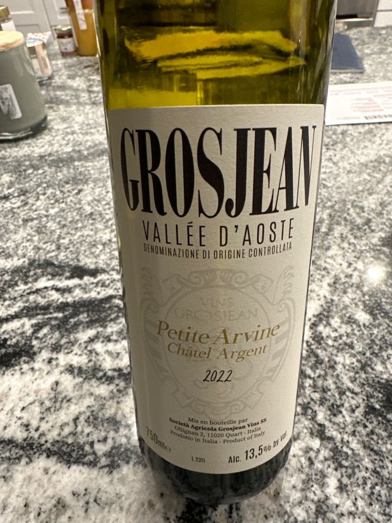 2022 Grosjean Petite Arvine Valle d'Aosta, Italy, Valle d'Aosta ...