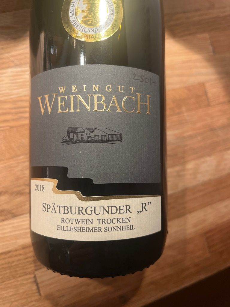 2018 Weingut Weinbach Spätburgunder, Germany, Rheinhessen - CellarTracker