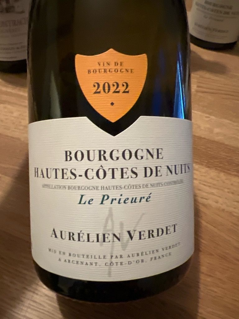 2022 Aurelien Verdet Bourgogne Hautes-Côtes de Nuits Le Prieuré, France ...