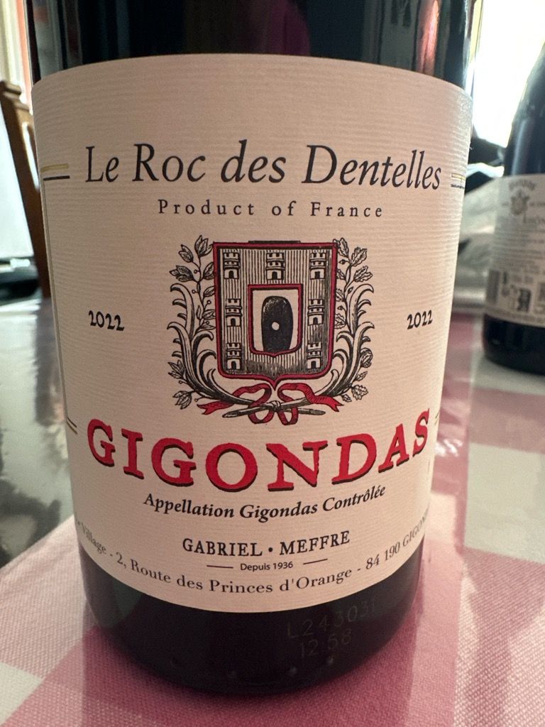 2022 Gabriel Meffre Gigondas Le Roc des Dentelles, France, Rhône ...