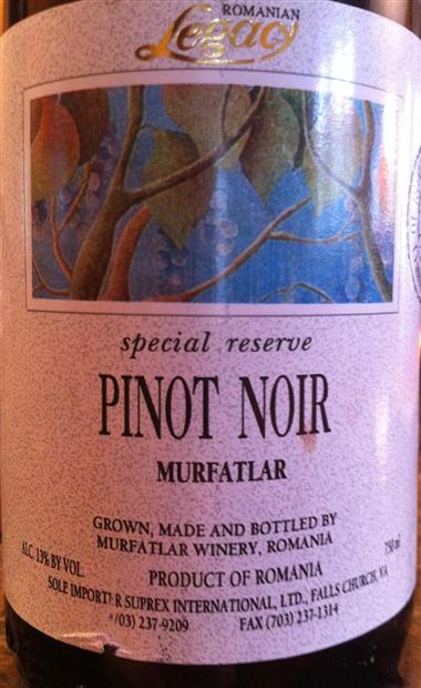 2006 Murfatlar Pinot Noir Special Reserve - Late Harvest, Romania ...