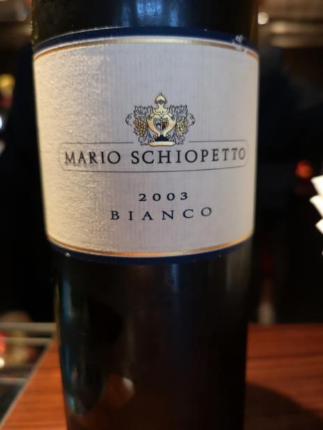 2004 Schiopetto Mario Schiopetto Bianco Venezia Giulia IGT, Italy ...