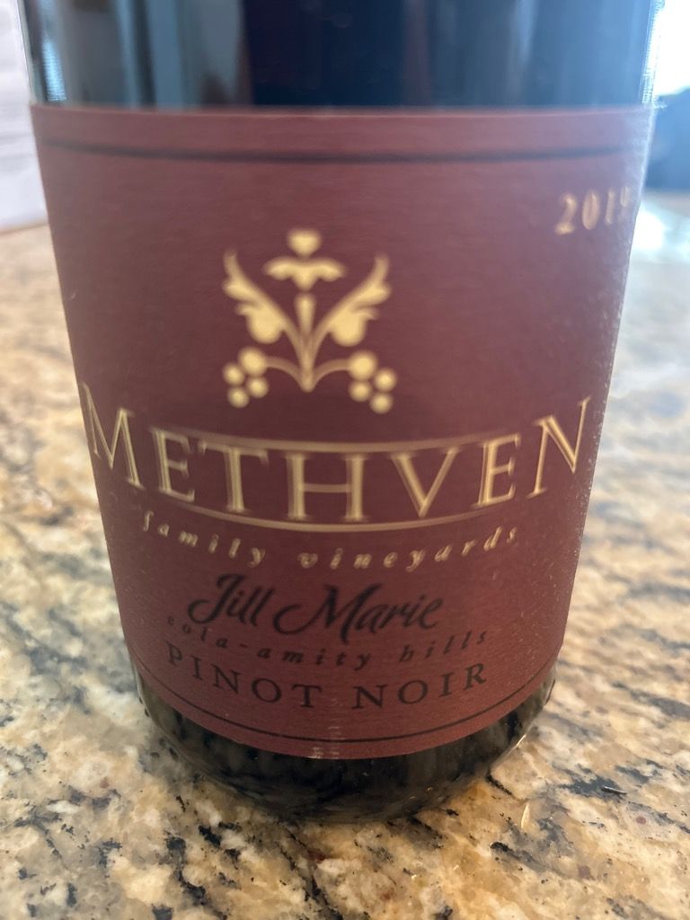2019 Methven Family Vineyards Pinot Noir Jill Marie, USA, Oregon ...