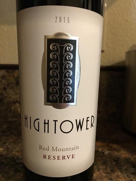2015 Hightower Cellars Reserve Red Mountain, USA, Washington, Columbia ...
