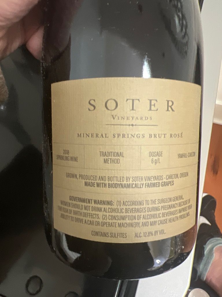 2018 Soter Brut Rosé, USA, Oregon, Yamhill County - CellarTracker