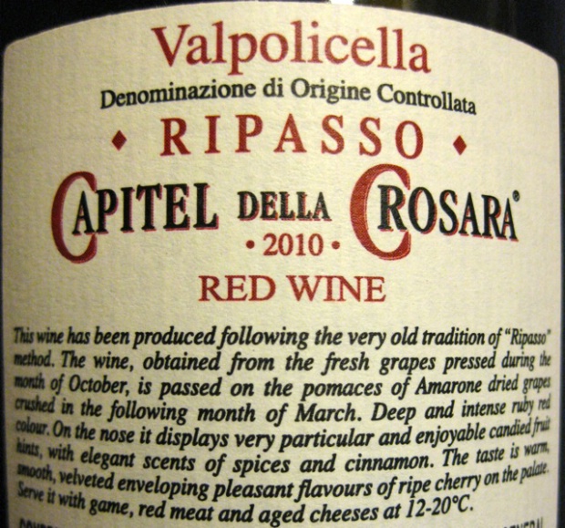 2010 Giacomo Montresor Ripasso della Valpolicella Capitel della Crosara ...
