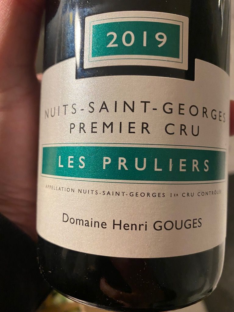 2019 Domaine Henri Gouges Nuits St. Georges 1er Cru Les Pruliers ...