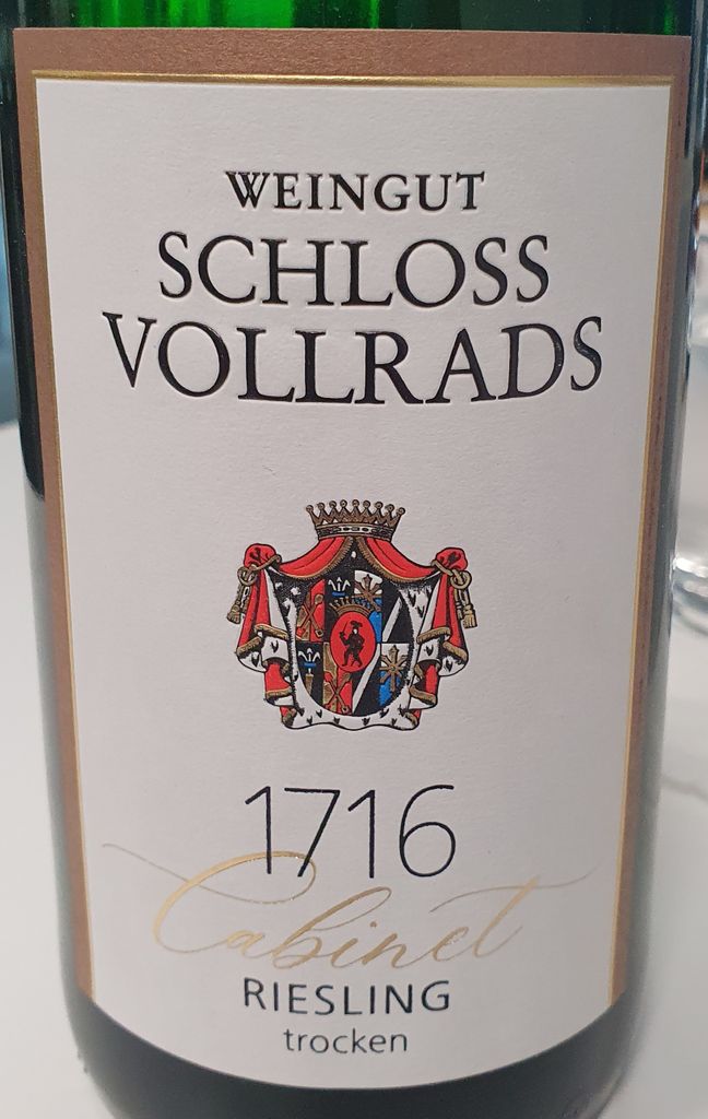 2020 Schloss Vollrads Riesling 1716 Cabinet trocken, Germany, Rheingau ...