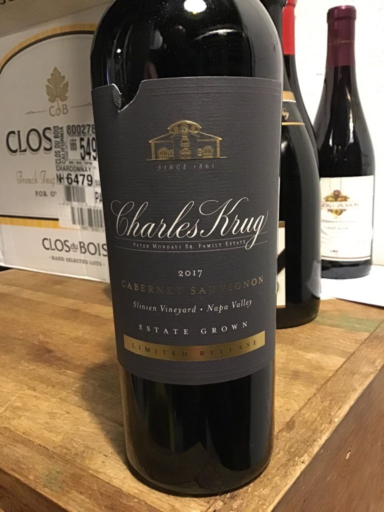 2017 Charles Krug Winery (Peter Mondavi Family) Cabernet Sauvignon ...