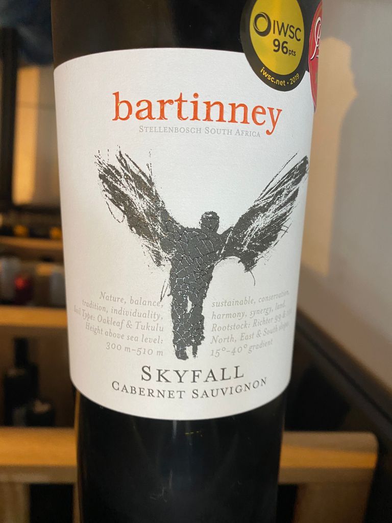 2014 Bartinney Cabernet Sauvignon Skyfall, South Africa, Coastal Region ...