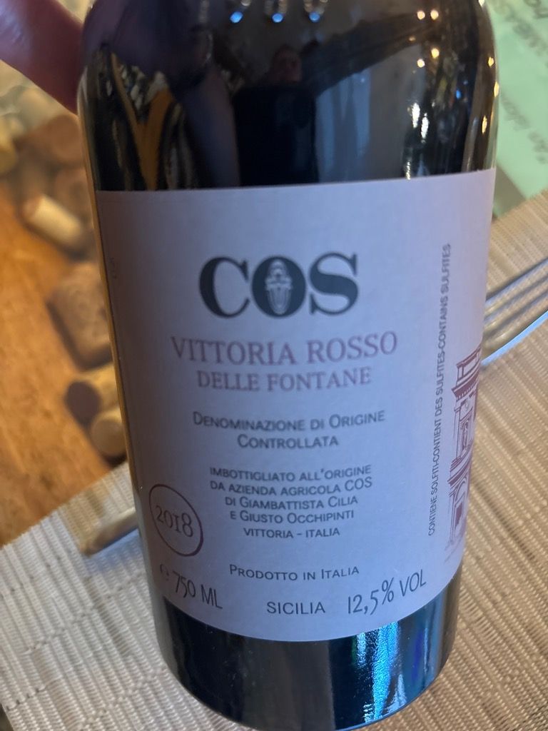 2021 COS Cerasuolo di Vittoria Classico Delle Fontane, Italy, Sicily ...
