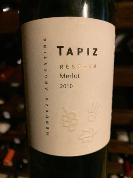 2010 Tapiz Merlot, Argentina, Mendoza - CellarTracker