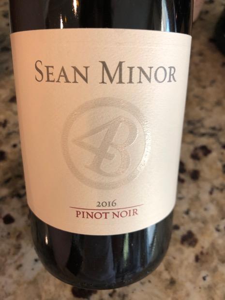 2016 Sean Minor Pinot Noir Four Bears, USA, California - CellarTracker