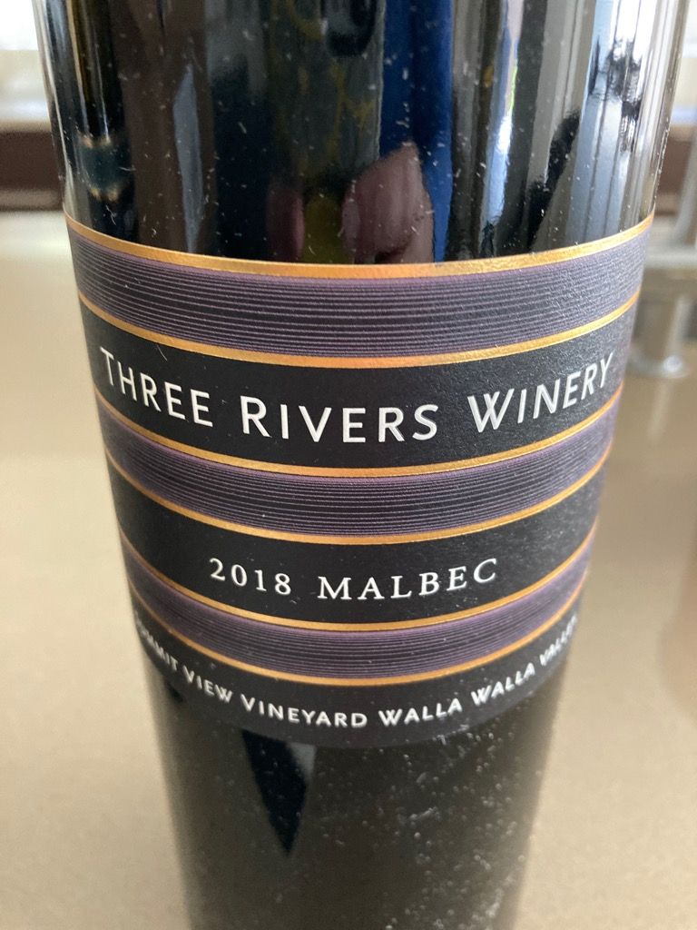 2019 Three Rivers Winery Malbec, USA, Washington, Columbia Valley ...
