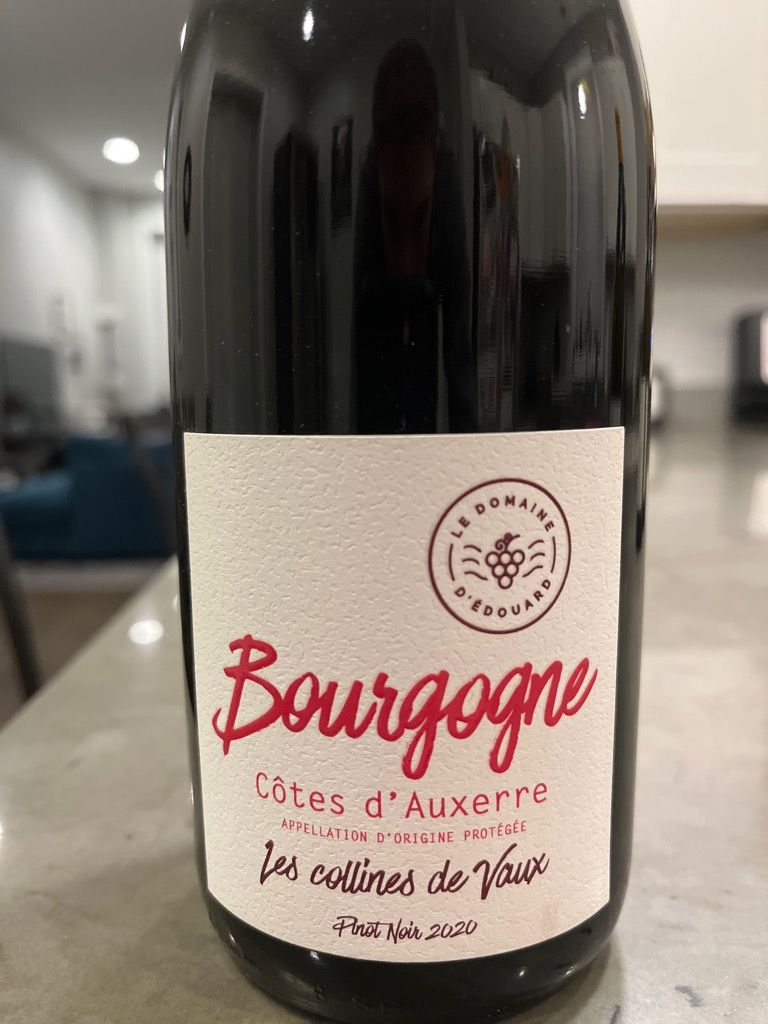 2020 Le Domaine d'Edouard (Edouard Lepesme) Bourgogne Côtes d'Auxerre ...