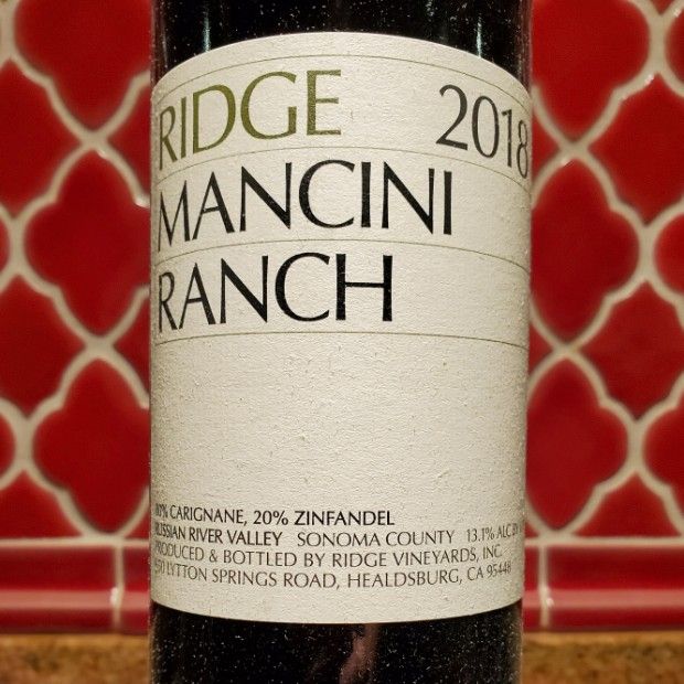 2017 Ridge Carignane Mancini Ranch, USA, California, Sonoma County ...