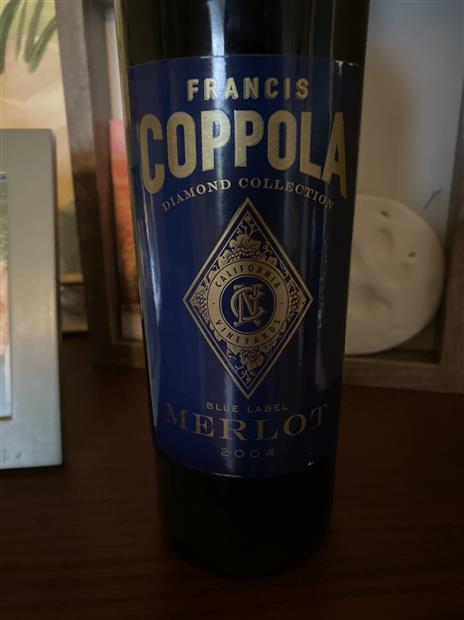 2004 Francis Ford Coppola Merlot Diamond Collection Blue Label, USA ...