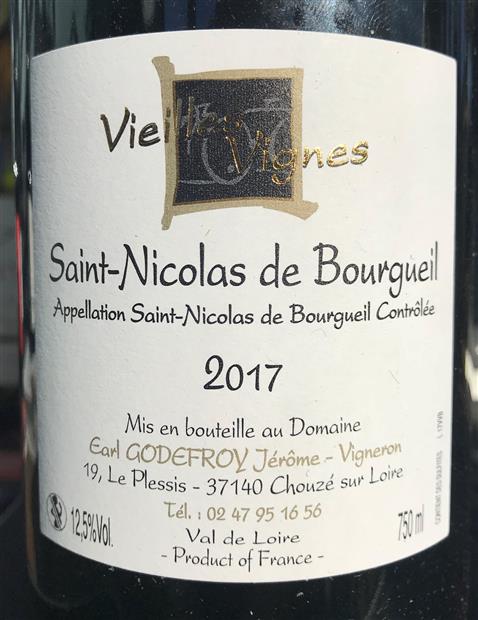 2019 Domaine Earl Godefroy Jerome Bourgueil Saint Nicolas de Bourgueil ...