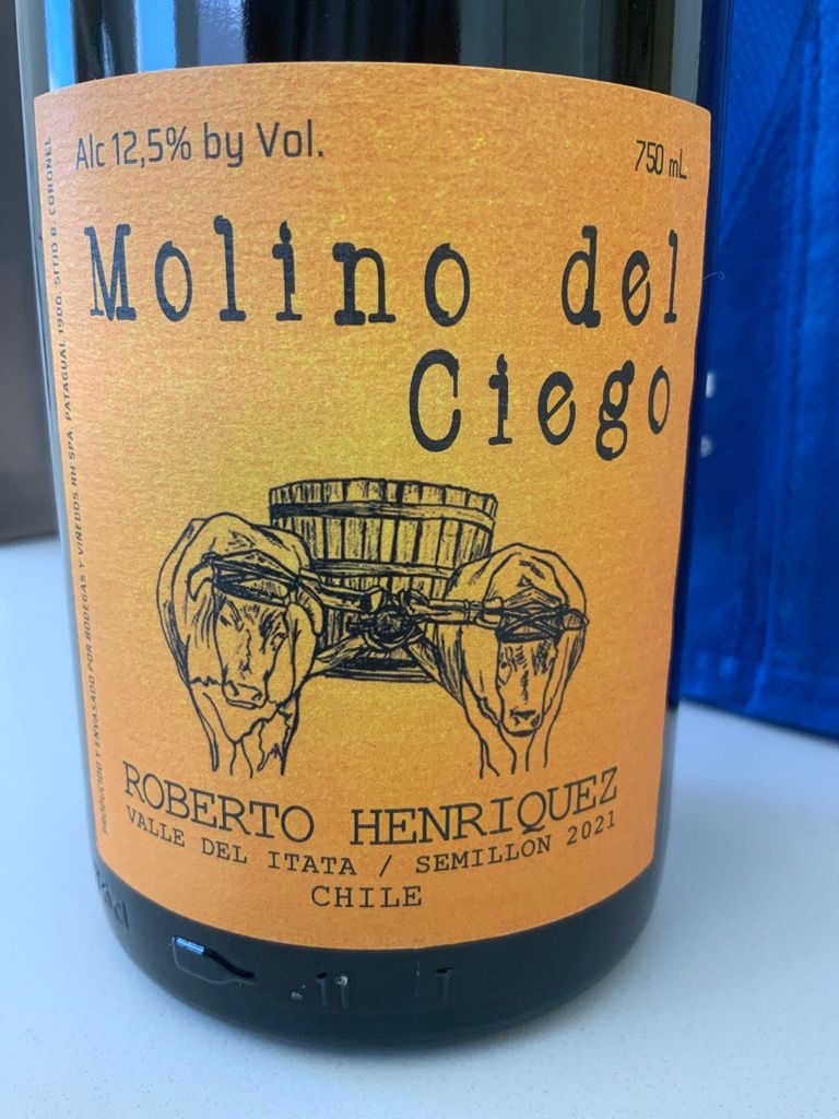 2021 Roberto Henriquez Sémillon Molino del Ciego, Chile, Itata Valley ...